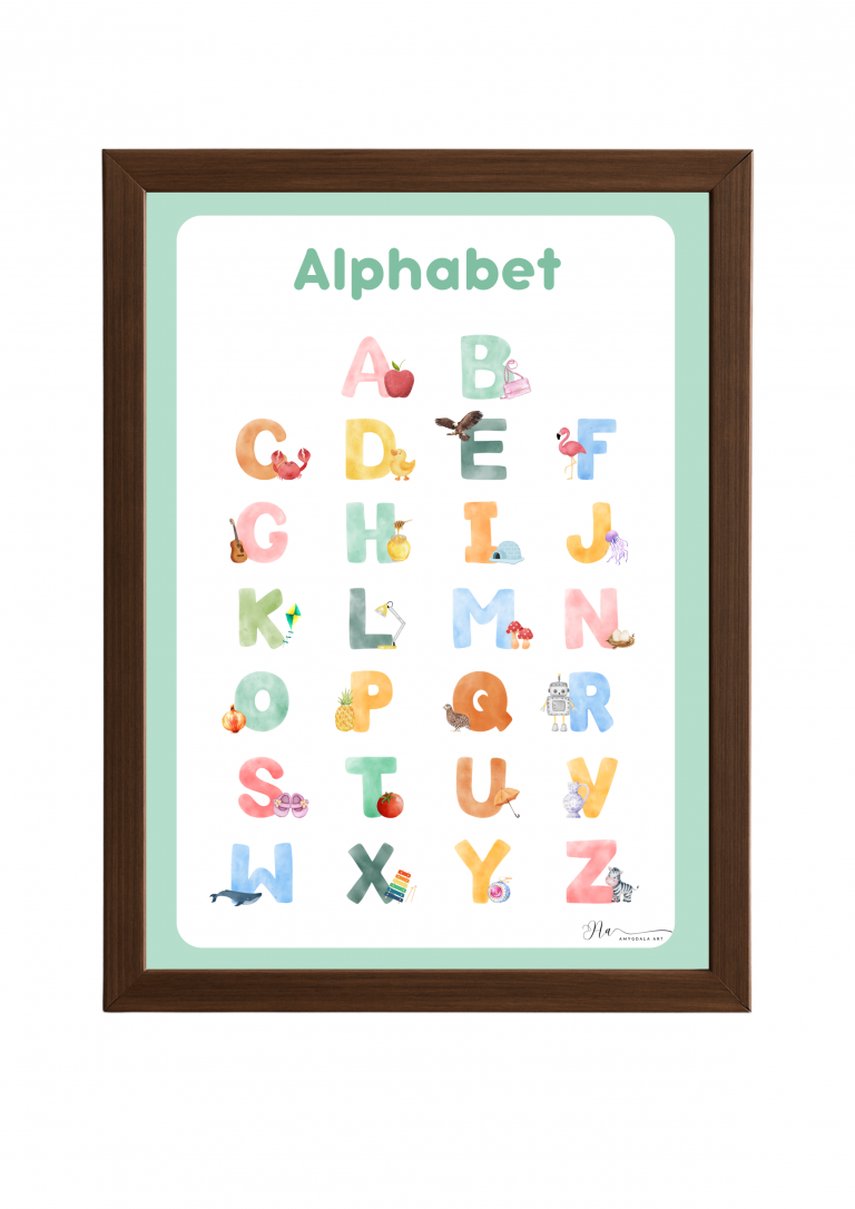 Alphabet Chart - Traditional - Amygdala Art